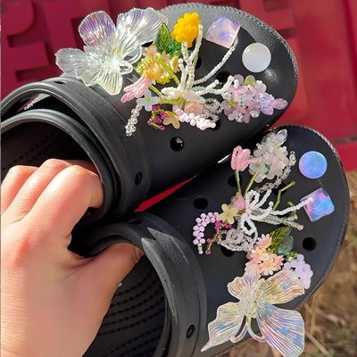 高级感手工串珠花束黑色可拆配件