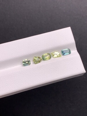 2.82克拉一组 斯里兰卡天然无烧梦幻莫奈花园色蓝宝石 （0106）