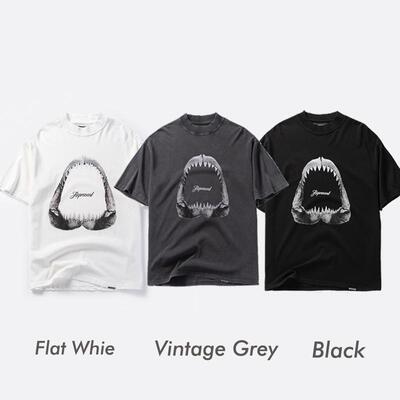 REPRESENT SHARK JAWS鲨鱼齿复古水洗短袖vintage宽松美式夏季T恤