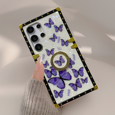 samsun方galaxy+s25ultra适用三星s24plus手机壳电话s23烫金指环s22全包保护套52欧美a54a53支架note20铠甲