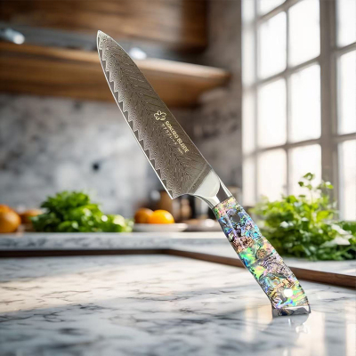 67层鲍贝壳大马士革钢菜刀刀具家用厨房切肉切片日式厨师切菜锋利