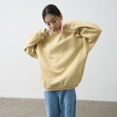 加绒圆领插肩卫衣女宽松