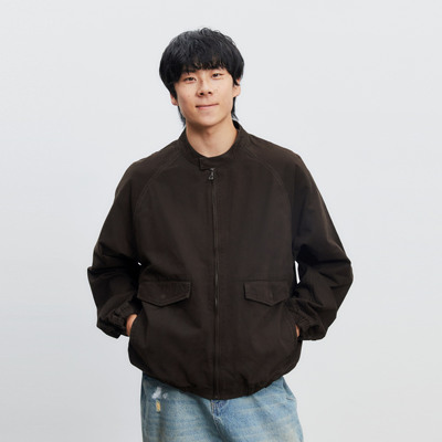 Vavu无领口袋夹克男日系