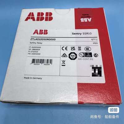 咨询全新ABB安全继电器 SSR10 2TLA010050R00议价