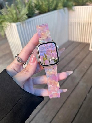 夏季新款树脂蝴蝶扣轻便高级表带