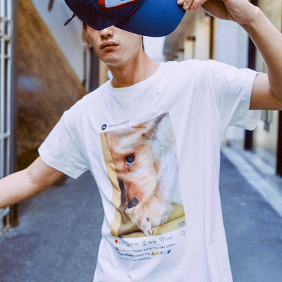 【蒋易同款】LeStream小狗ins短袖2026新款休闲鸭舌帽男女同款
