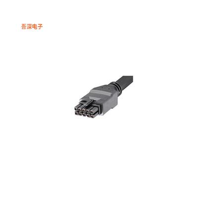 2451361020 |插口至插口MEGAFIT 10CKT BLACK 2M OVERMOLDE