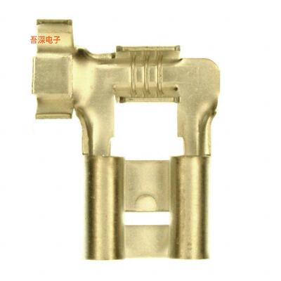 63010-2 |成角度 - 90°，旗形CONN QC RCPT 14-18AWG 0.250