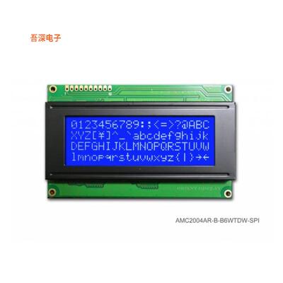 AMC2004AR-B-B6WTDW-SPI |80COB CHAR 20X4 BLUE TRANSM SPI