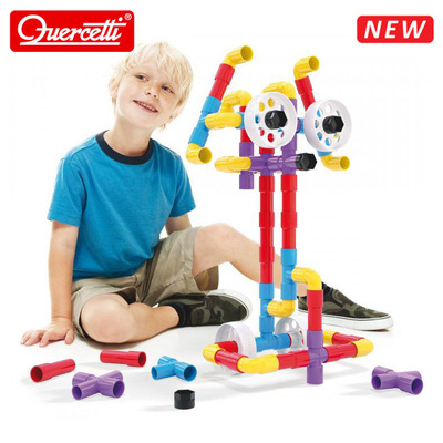 车轮拼管组合Quercetti拼插积木