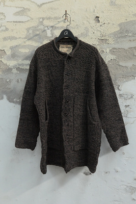 圆领开襟羊毛外套针织衫