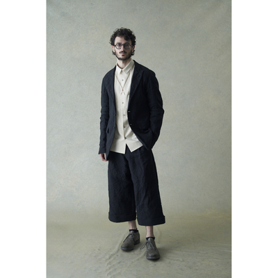 DEVOA  亚麻编织七分裤 男