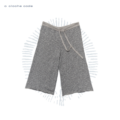 o cloche code 26SS 条纹系带中裤