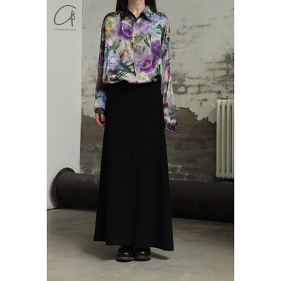 十九世纪中长半身裙羊绒