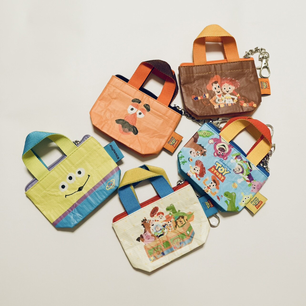 现货泰國限定玩具总动员toystory三眼仔双面印花mini小物包零钱包