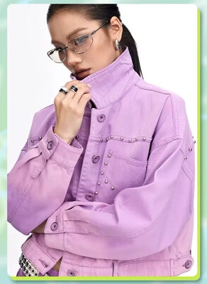 拓谷正品2026早春新款时尚百搭显瘦牛仔外套女C60113