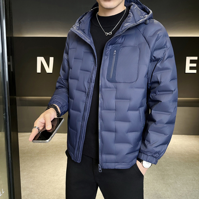国标90绒 轻薄款连帽保暖羽绒服男士上衣外套羽绒服 YR10761P160