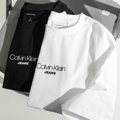 CKJeans男士纯棉印花短袖T恤夏