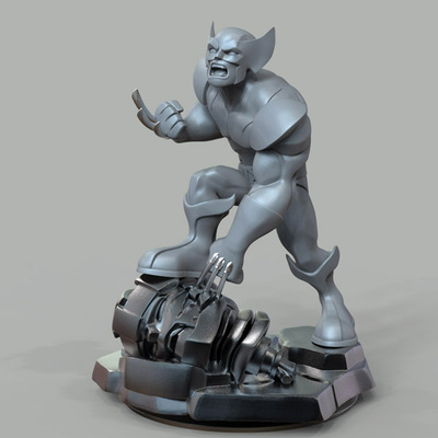 3d打印图纸模型素材文件金钢狼STL手办圆雕图F2577