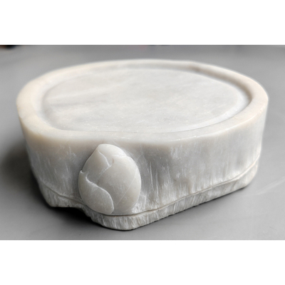 手工雕端砚台特价 白端《节节高升》端砚台 16.6x11x3.7cm