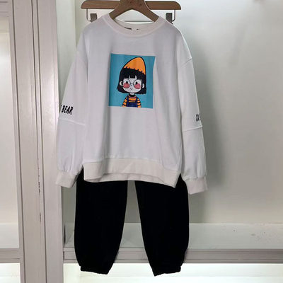男女童长袖卫衣长裤休闲裤二件套