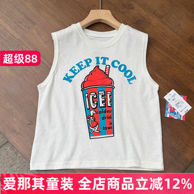 男女童无袖T恤衫夏季薄款棉背心
