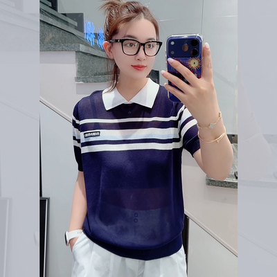 宜语析6159夏加大码短袖针织衫女