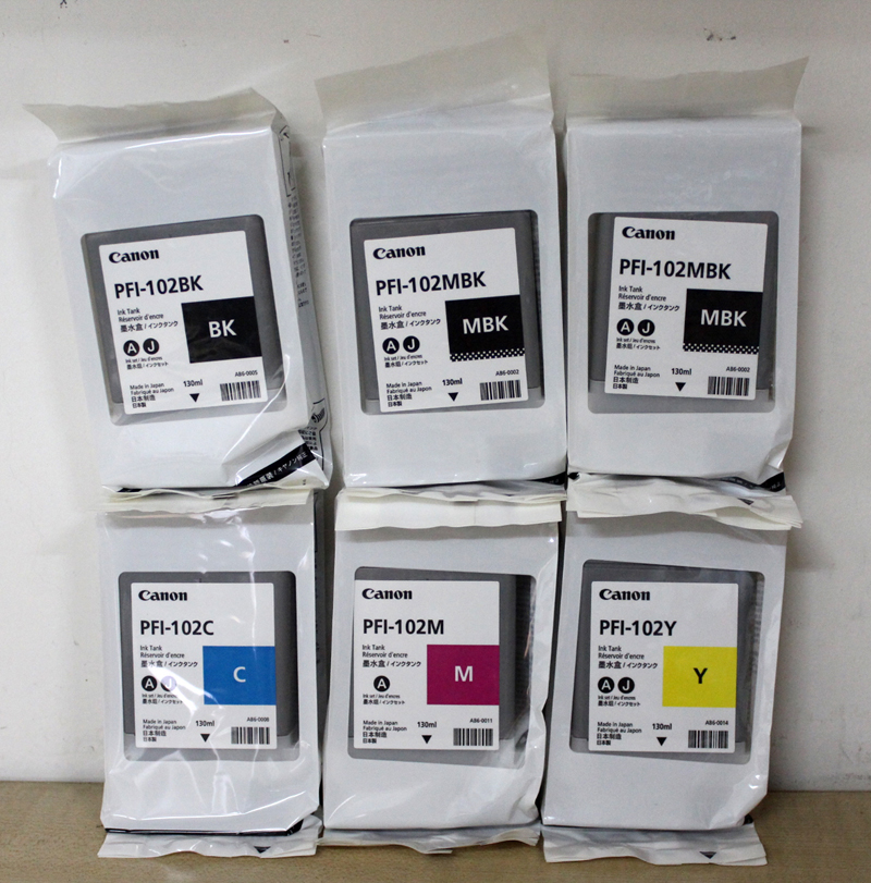 原装佳能PFI-102 PF-500 510 600 610 700 710 750绘图仪墨盒_虎窝淘