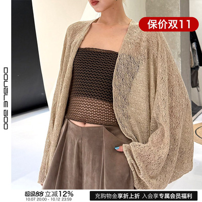 【现货】UNCHATGRIS 26AW 秋冬新款蕾丝微透宽松外搭 DOUBLEBOO