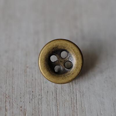 11mm多一颗价德国JIM利落工业风立体中心微凹哑光青铜色金属纽扣