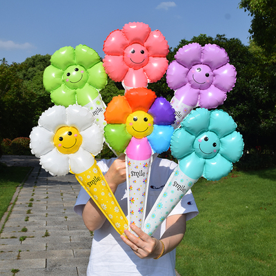 气球太阳花手持棒生日布置玩具