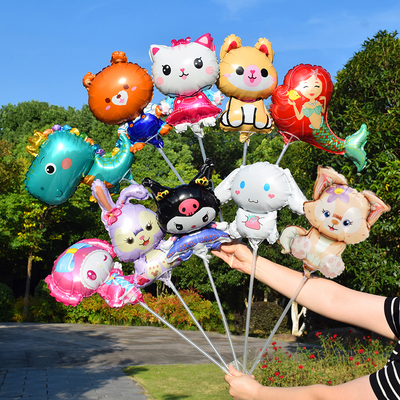 卡通手持气球充气玩具装饰布置