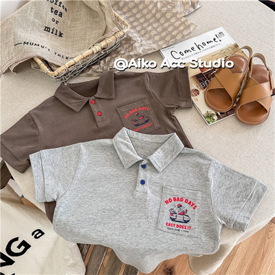 002翻领韩系短袖时尚儿童Polo