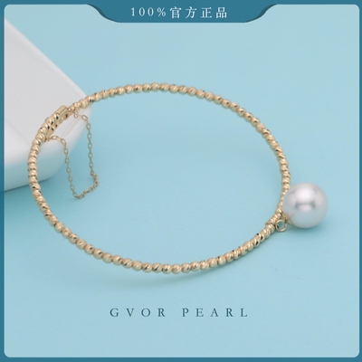 18k金月亮珠海水akoya手镯 8.5-9mm C336