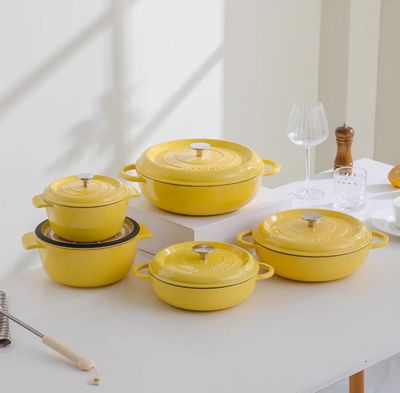 三厦 28CM铸铁珐琅锅妈咪锅家用炖锅汤锅大尺寸多功能家用铸铁锅