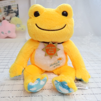 正版 pickles the frog遇到麻烦的青蛙微笑青蛙毛绒公仔玩偶