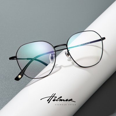 蓝光Helmer纯钛超轻眼镜可配近视