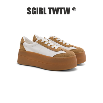 Q613-1 SGIRL TWTW甜美厚底增高板鞋小个子百搭休闲鞋时尚板鞋