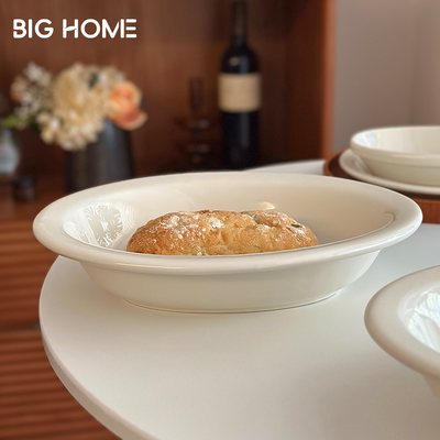 德士敦白色椭圆汤碗！