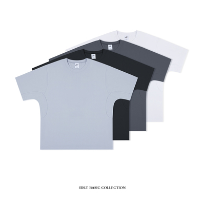 IDLT  150g轻薄 立体剪裁 宽松运动户外机能速干细珠地纯色T恤tee