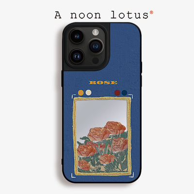 艺术彩绘花iPhone17Air/16手机壳镜面苹果15Promax14Plus软13/12硅胶黑色耐脏11小米华为vivo荣耀OPPO耐摔