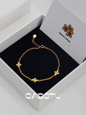 迷你桂花手链·通体925纯银镀金·原创设计小众高级气质百搭时尚