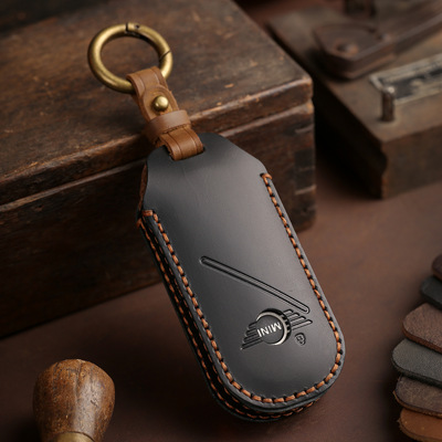 适用宝马迷你mini钥匙套countryman钥匙包cooper真皮扣one壳改装