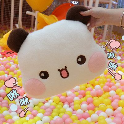 小熊猫一二布布大脑袋抱枕毛绒绒啾啾叫宿舍沙发靠垫送情侣礼物