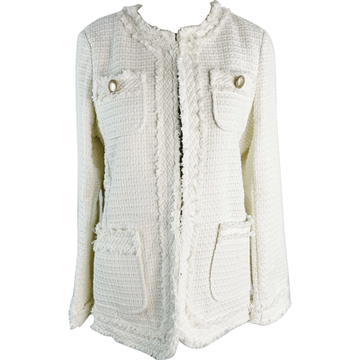 VIFILLE2023秋冬小香风名媛气质法式粗花呢外套上衣女V2X35100736