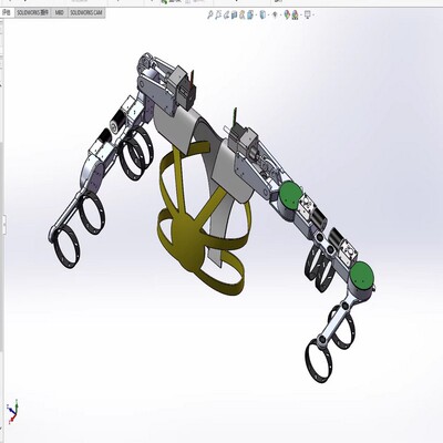 可穿戴上肢外骨骼机械臂设计solidworks2016三维图纸3D模型建模