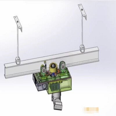 轨道巡检机器人装配体Solidworks2018三维模型设计3D图纸建模