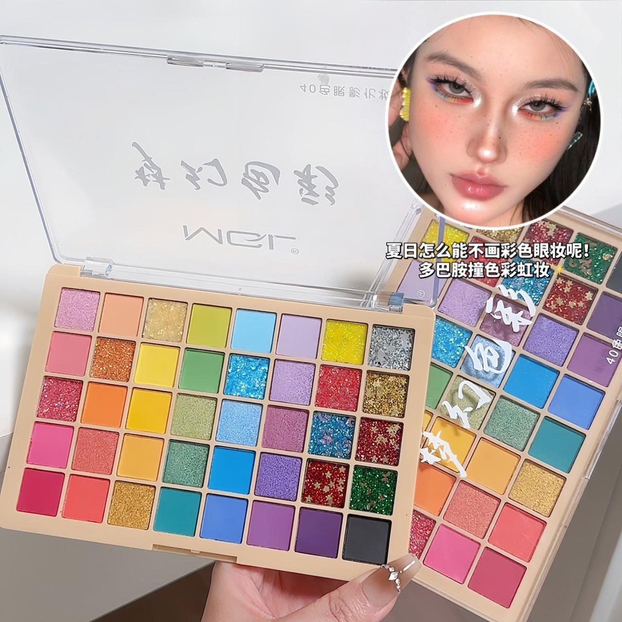 六一节表演化妆品套装无毒儿童舞台妆彩妆专用闪粉亮片彩色眼影盘