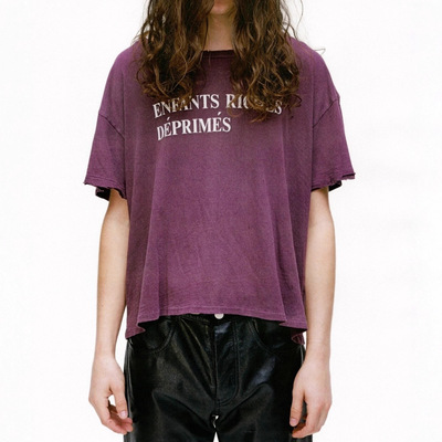 Enfants Riches Deprimes ERD忧郁的富二代破坏做旧标语基础款T恤