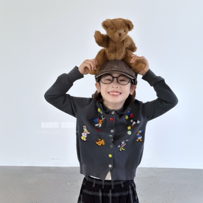 嗒囜可爱翻倍女童针织外套